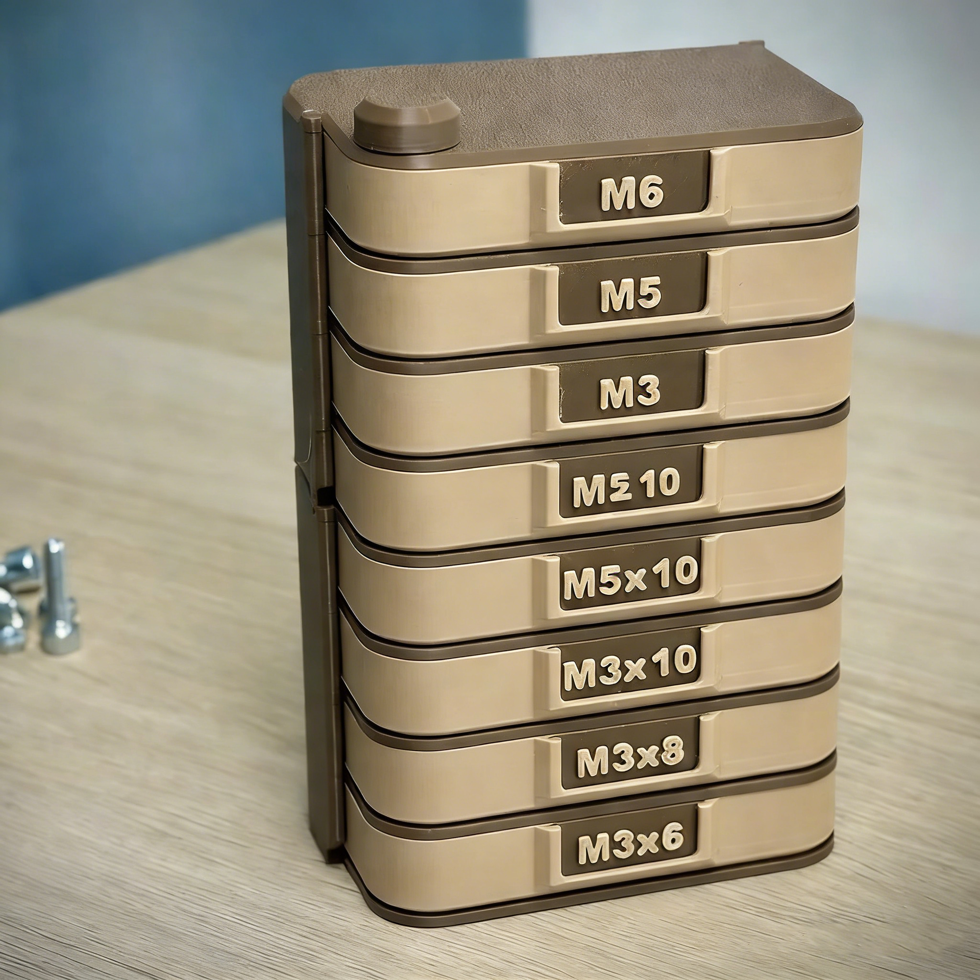 Стеклаемый модульный органайзер для мелочей (винты, гайки), модульная система, 3D-печать, PET/PLA