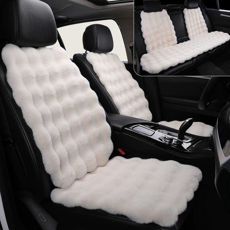 Зимняя накидка на автомобильное сиденье, плюшевая, цельная, из пузырчатого вельвета, утолщенная и уплотненная, новая,