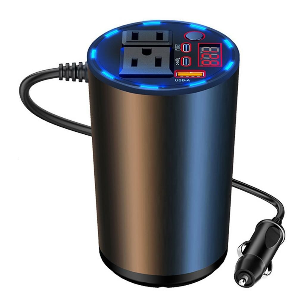 Универсальное автомобильное зарядное устройство 110В/220В с быстрой зарядкой, От 12В до 110В