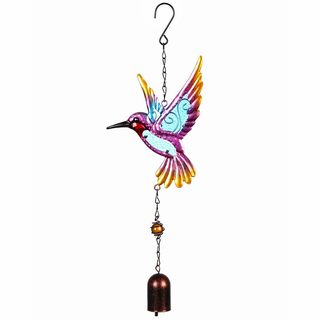 Декоративное подвесное украшение Птичка 41 см, колокольчик на дверь и музыка ветра для дома и сада Y4-8096