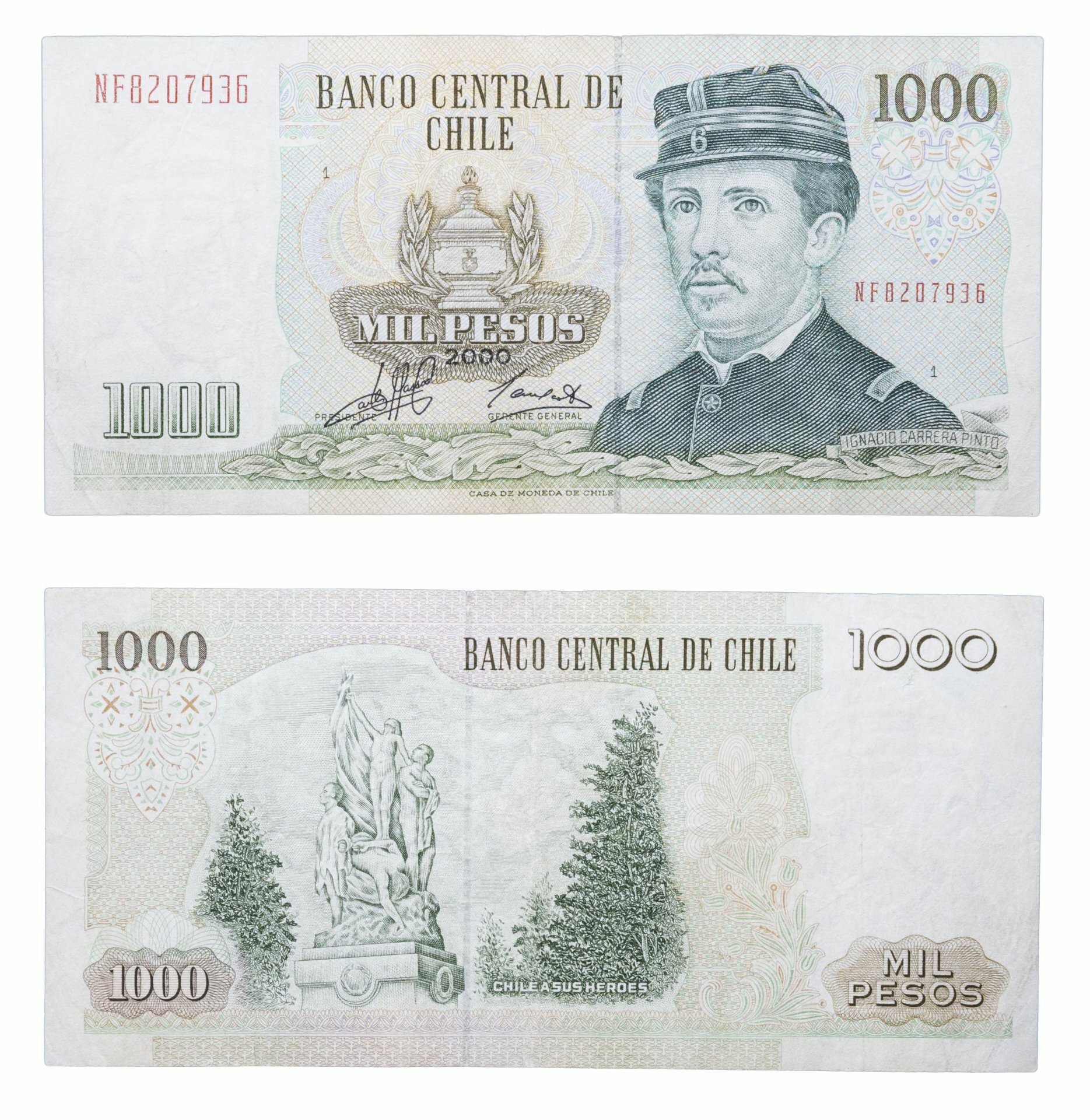 Чили 1000 песо 2000