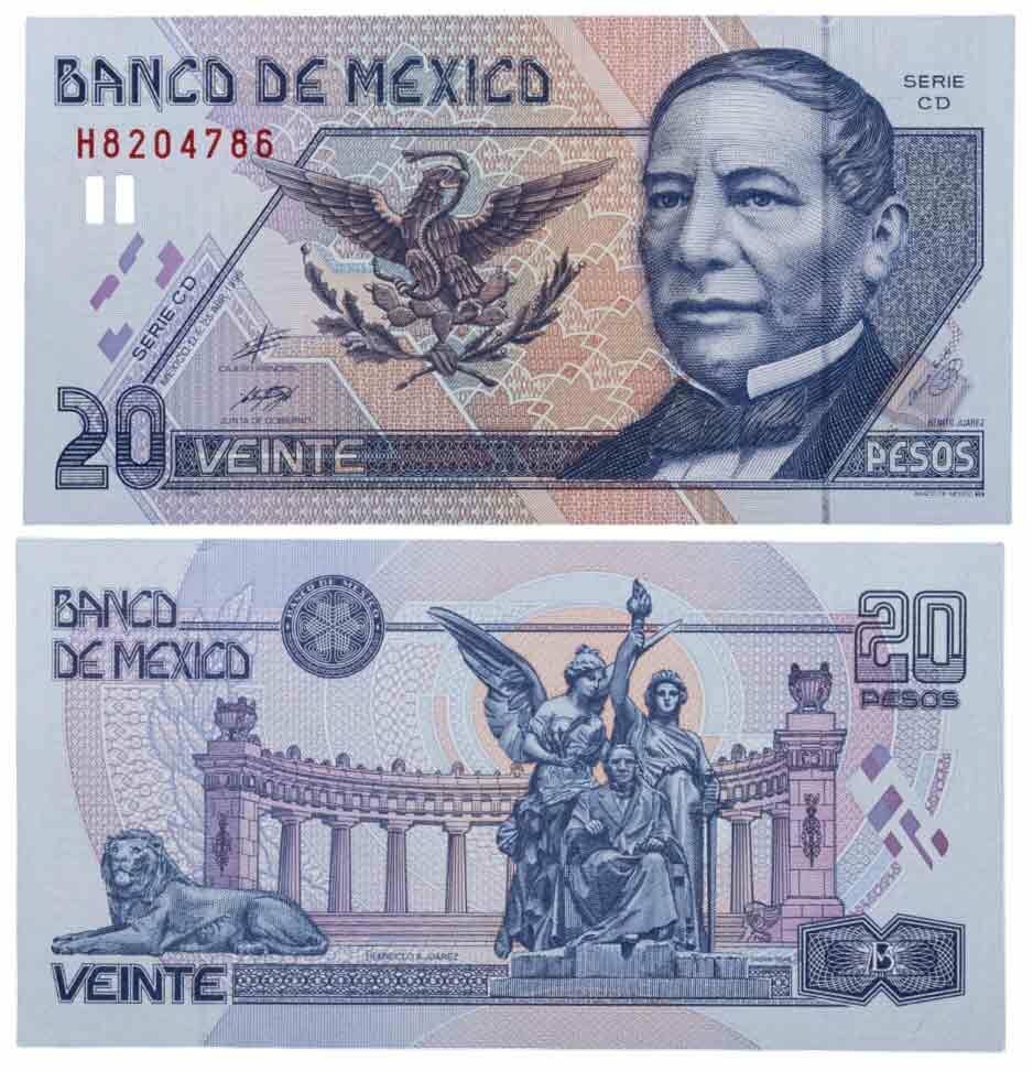 Мексика 20 песо 1999