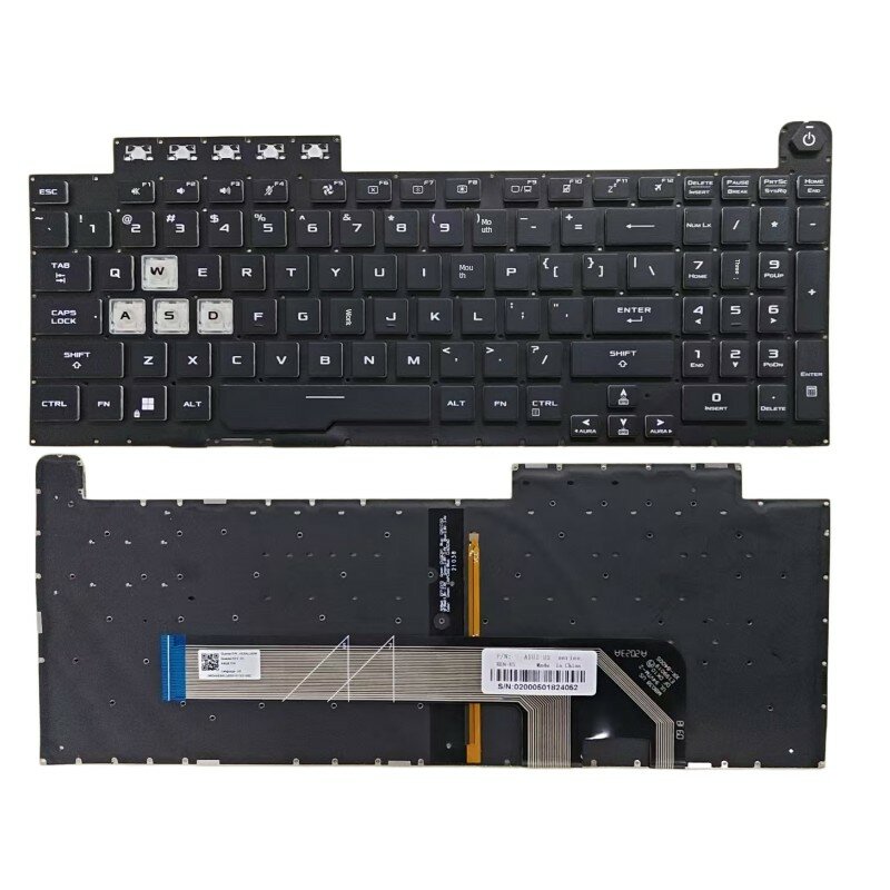 Подходит для клавиатур ASUS FX506LI, FX706L, FX506HM, FX506II, FX706U, FA706, FA706U Прозрачная клавиатура WASD с