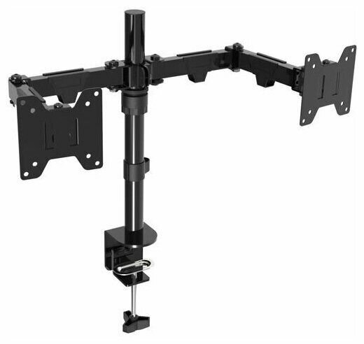 Настольное крепление ExeGate EDM2-3210-11 кронштейн для двух мониторов 15"-32", VESA 75x75, 100x100, макс. нагрузка на один кронштейн 10 кг, наклон -90/+90 297363