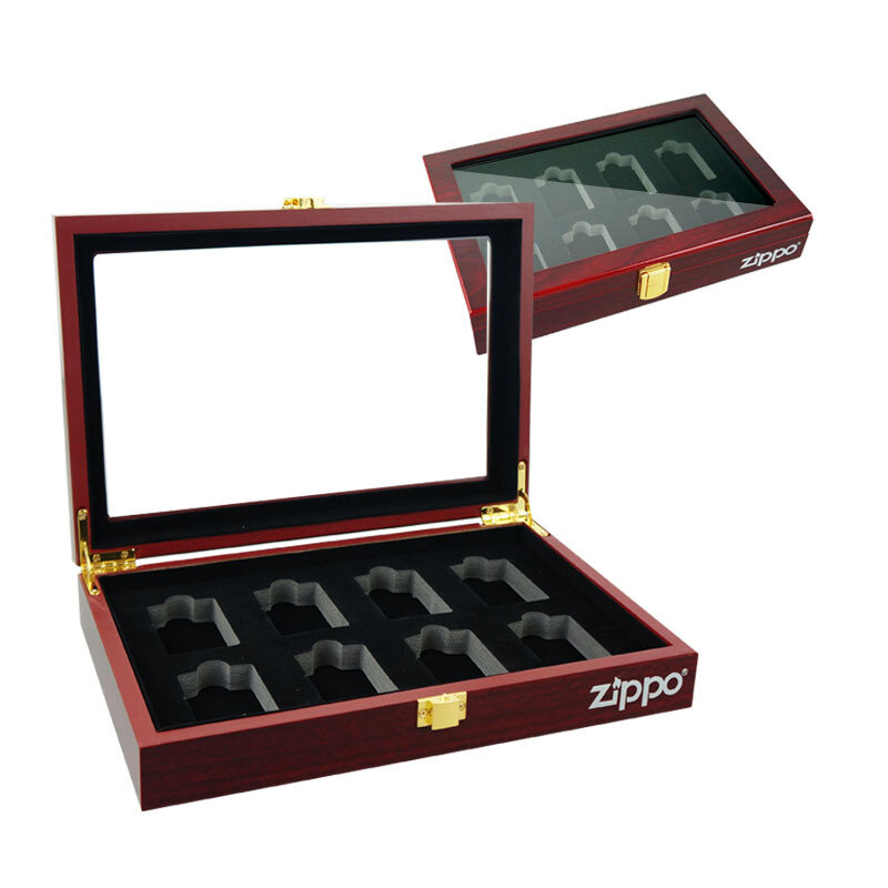 В наличии: коробка для хранения зажигалок Zippo на 18 ячеек, пылезащитный демонстрационный и коллекционный бокс для Zippo, деревянный бокс на 6 зажигалок.