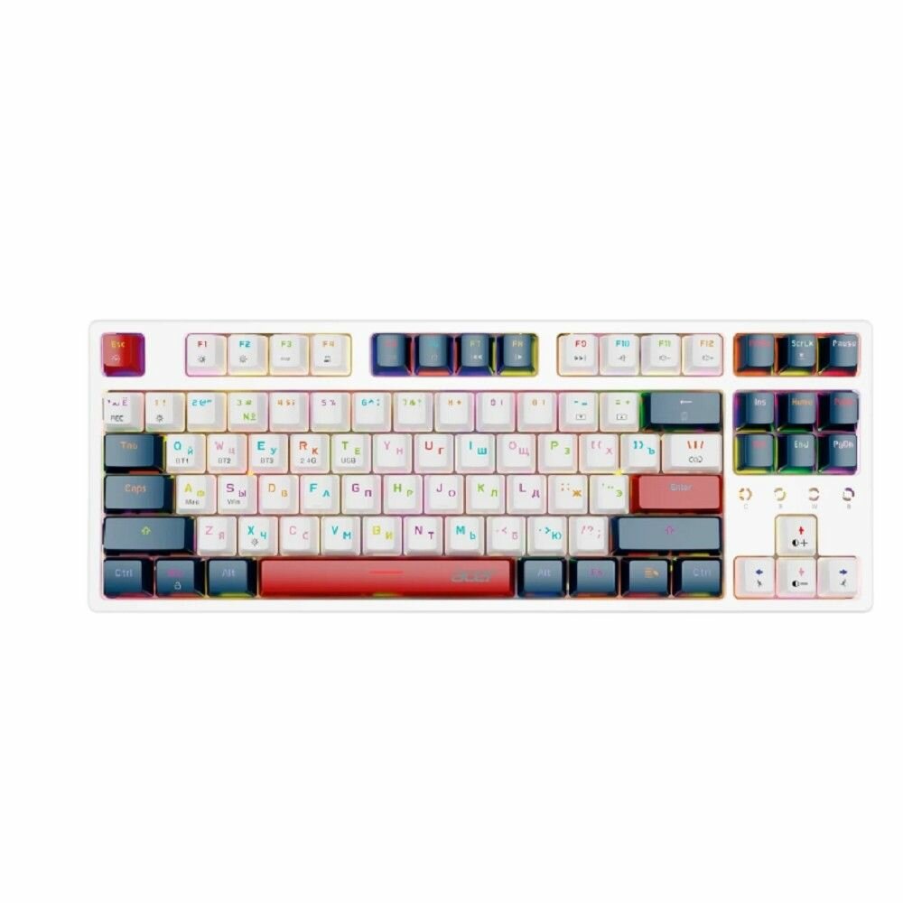 Acer OKR302 ZL. KBDEE.016 механическая белый USB беспроводная BT Radio for gamer LED