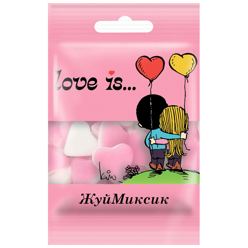 20 шт. Жевательный мармелад Love is , холодок-малина, 20г
