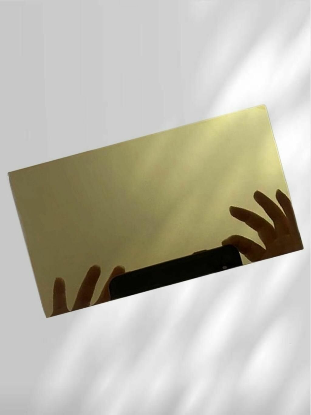 Зеркало из нержавеющей стали для крепления на козырек автомобиля, - Прямоугольный большой проход