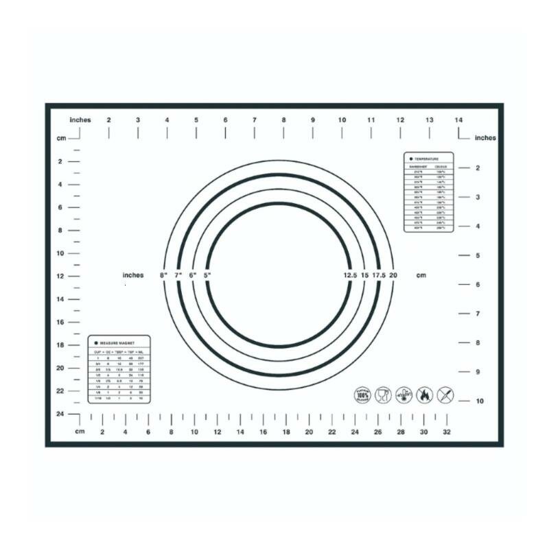 Силиконовые коврики для раскатки теста, Черный - S
