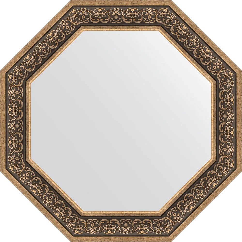 Зеркало EVOFORM в багетной раме - вензель серебряный 101 mm (79,4x79,4 cm) 3843