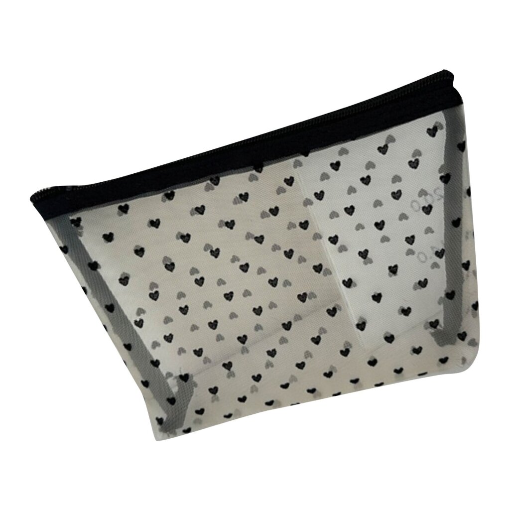 Прозрачная сумка для хранения из флокированной сетки-белый