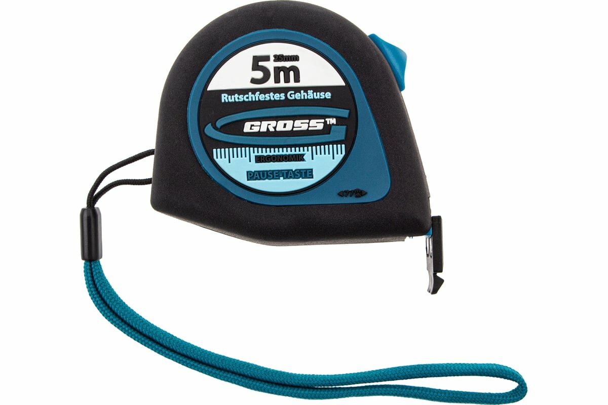 Рулетка 5м*25мм магнитный обрезиненный зацеп Ergonomisch GROSS