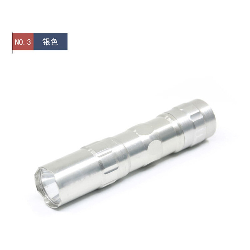 3W алюминиевый сплав фонарик LED5 бытовой подарок маленький фонарик Открытый Мини ученик сильный фонарик логотип Серебро