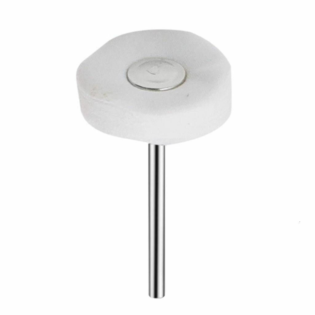 Фетровый полировальный круг с хвостовиком 2,35-3 мм для роторного инструмента, - Белая ручка 3,0 мм