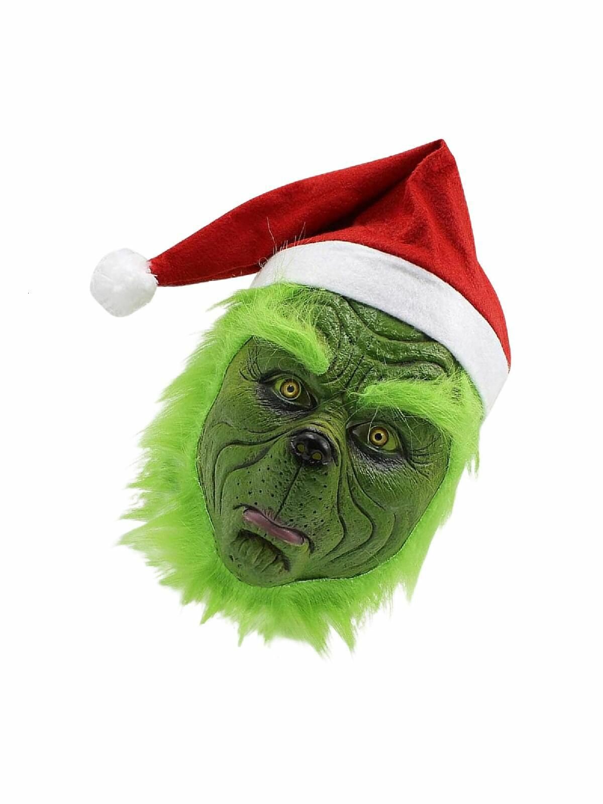 Маска и перчатки зелёных монстров на Рождество, - Классический головной убор Гринча