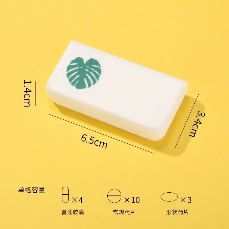 3 сетки, коробка для таблеток, мини-органайзер, чехол для планшета, фламинго, кактус, лист, чехол для таблеток, диспенсер, аптечки, дозирующий медицинский набор