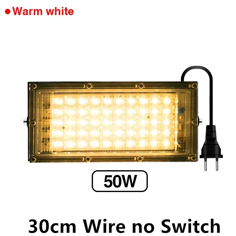 LARZI Фитолампа LED 50Вт/100Вт полный спектр 50W EU Plug WW