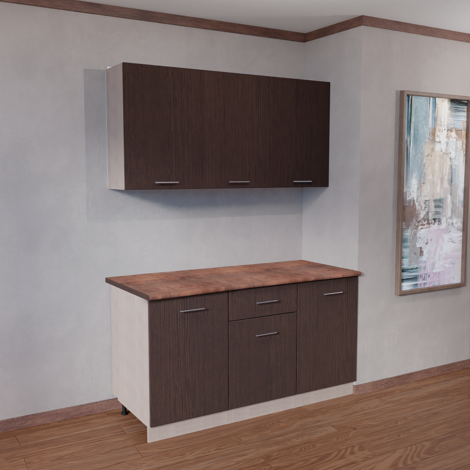 Кухонный гарнитур 1,5м Алеся со столешницей