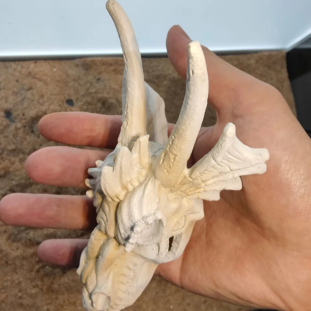 Украшение из смолы в виде черепа дракона для аквариумного ландшафта и укрытий