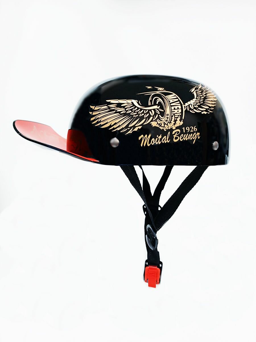 Мотошлем в ретро-стиле / Шлем-каска snapback для роликов, велосипедов, самокатов, скейтов