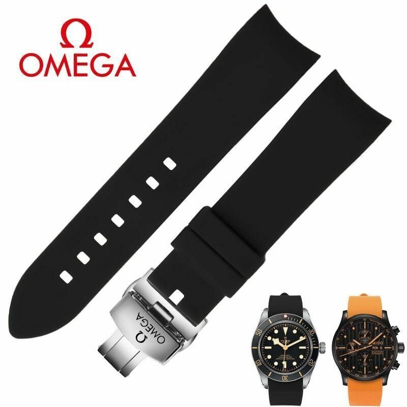 Силиконовый ремешок для часов Omega Style для Seamaster Diver 600m 18 20 22мм