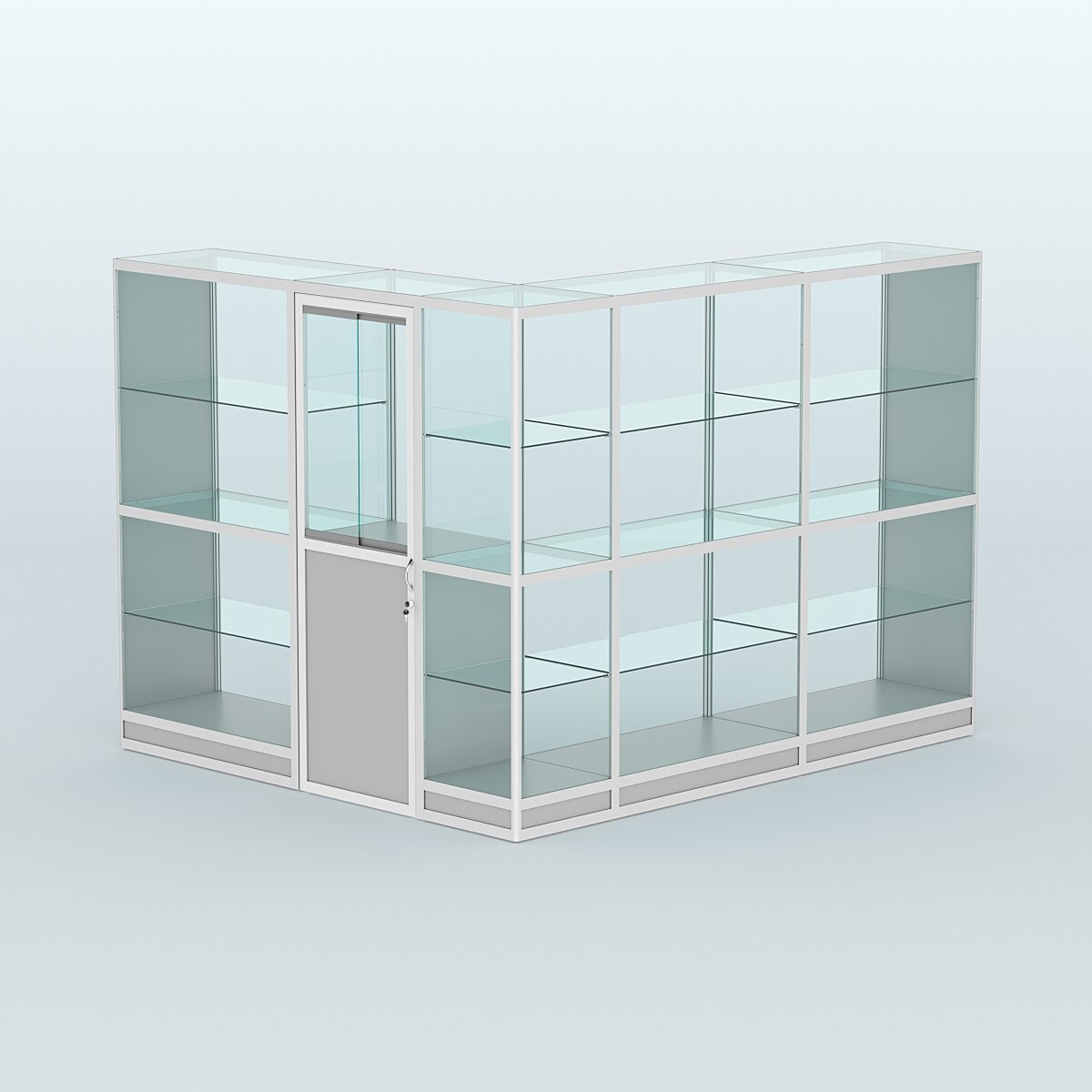 Павильон из профиля угловой №1г (5,5 кв. м), Серый