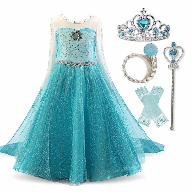 Золотое платье принцессы Belle Dress для девочек 9T, 7