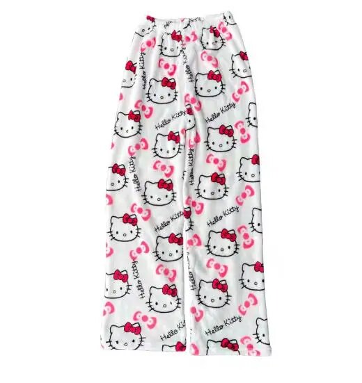Флисовые пижамные штаны Hello Kitty, Цвет: B, XL