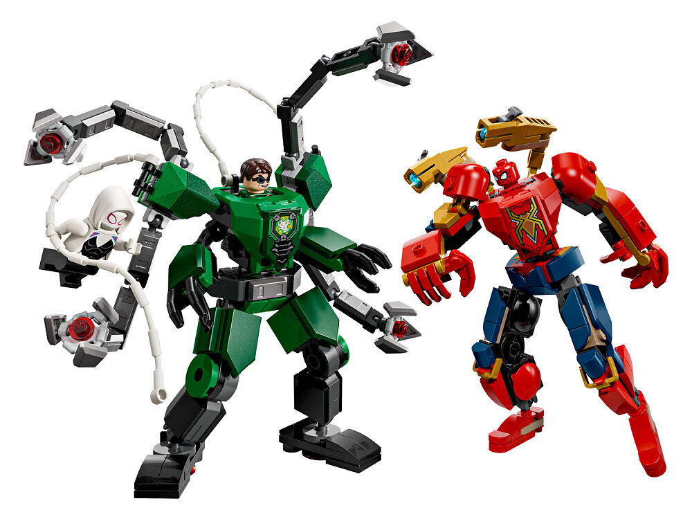 Конструктор LEGO Super Heroes 76338 Конструктор Битва роботов : Человек-паук против Доктора Осьминога
