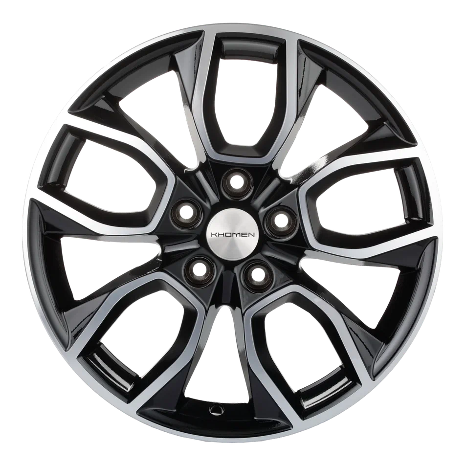 Диск автомобильный Khomen Wheels 1713 17 ZV Kia Sportage 7x17 5x114,3 ET48,5 67,1 Black-FP