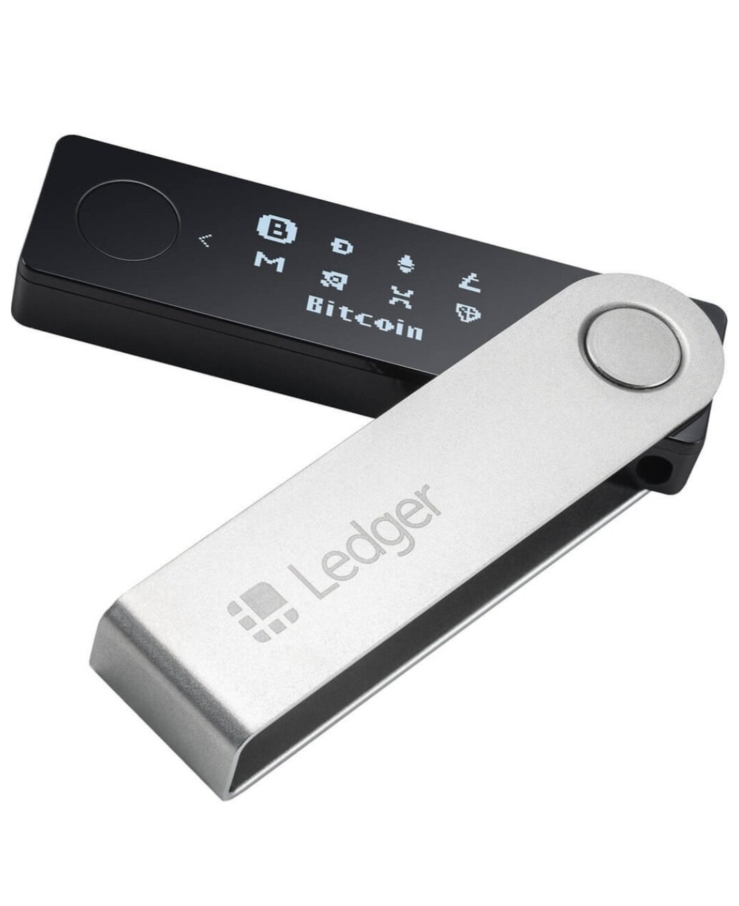 Криптокошелек LEDGER Nano X, для хранения приватных ключей, сертификация EAL5+, металл