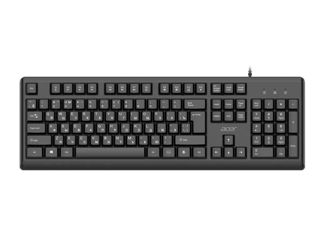 Клавиатура Acer OKW501, проводная, USB, мембранная, черный ZL. KBDEE.01U