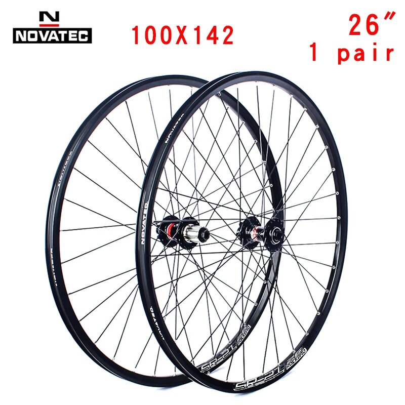 Колеса Novatec 26" черные 100x142mm