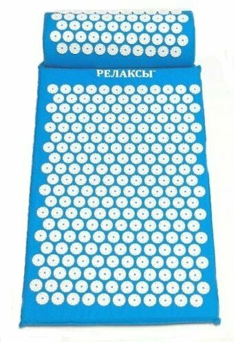 Акупунктурный набор аппликаторов Кузнецова валик+коврик, голубой, FitStudio