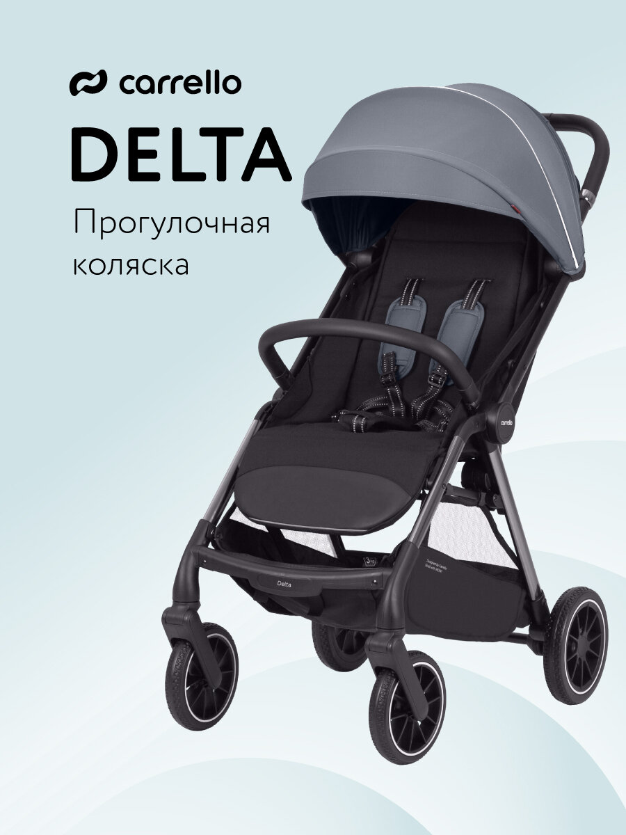 Коляска прогулочная CARRELLO Delta, светло-серый