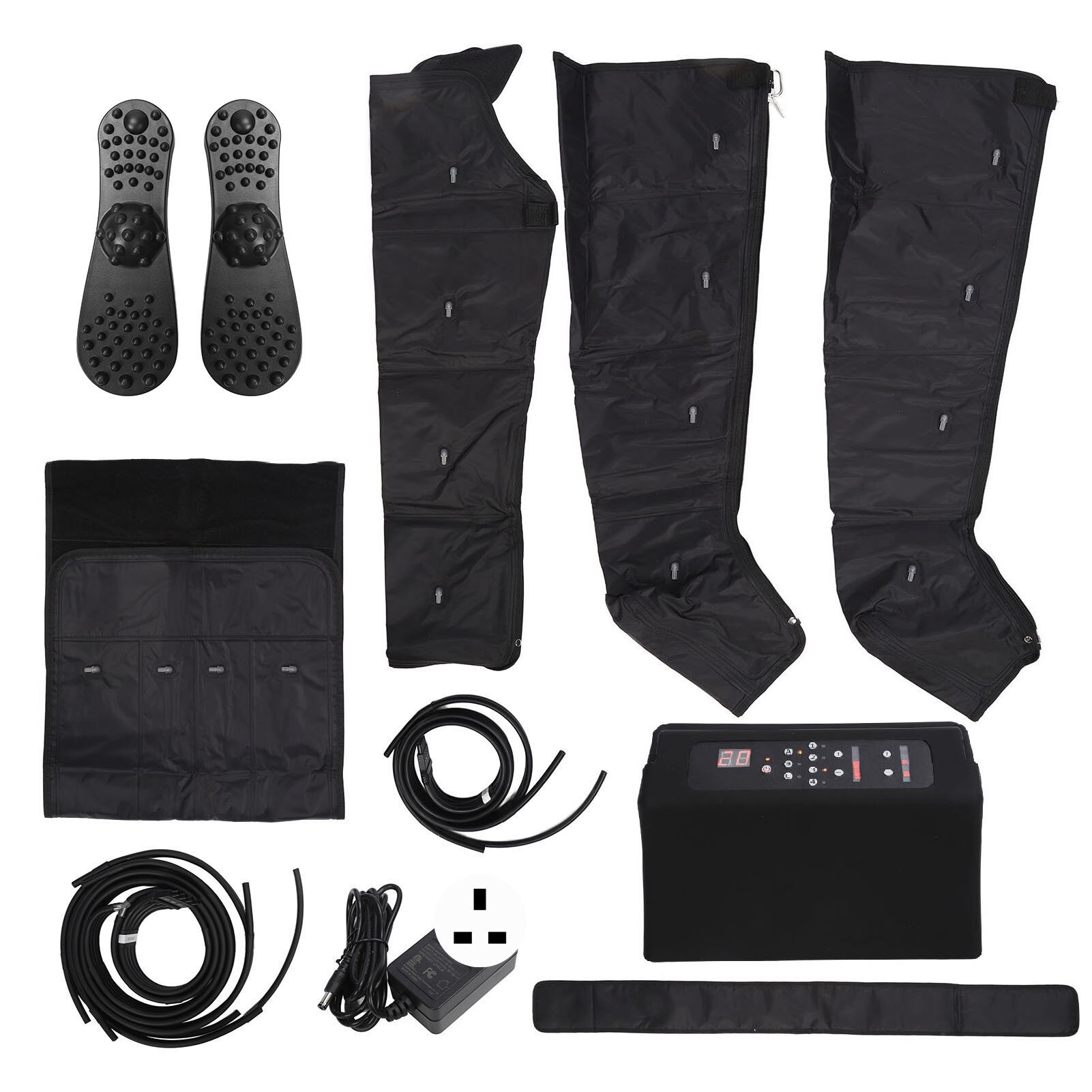 Компрессионный массажер для ног 3 режима синхронизации 6 режимов 9 сил Массажер для ног и рук 100‑240 В, вилка стандарта Великобритании