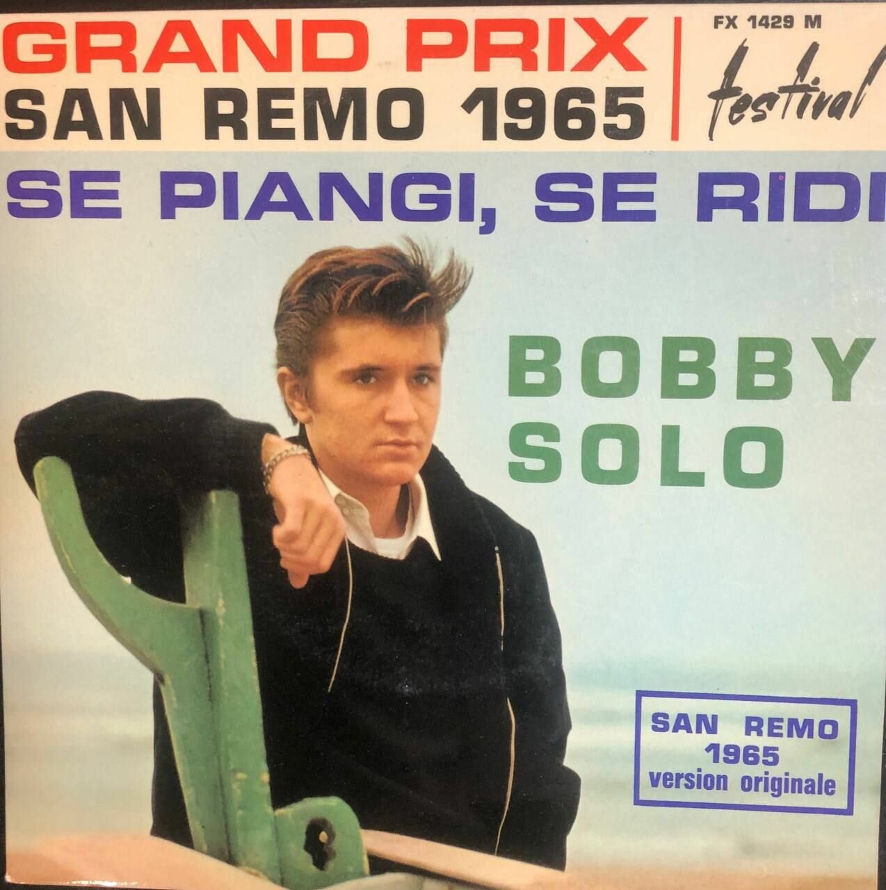 Bobby Solo - Grand Prix San Remo (7", 1LP Disques Festival, Франция, 1965, EX/NM)