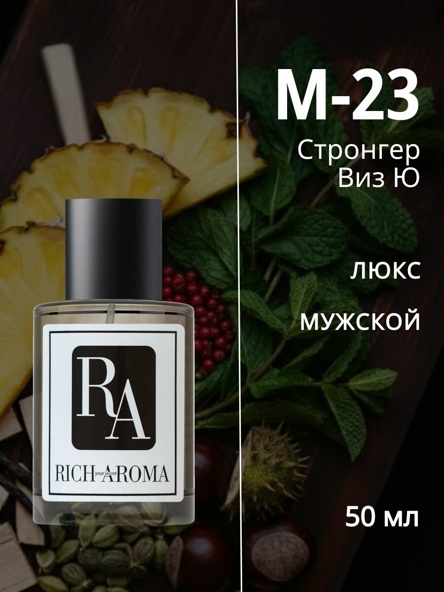 RICH AROMA Парфюмерная вода M23, серия LUX парфюм мужской по аромату Стронгер Виз Ю, 50 мл