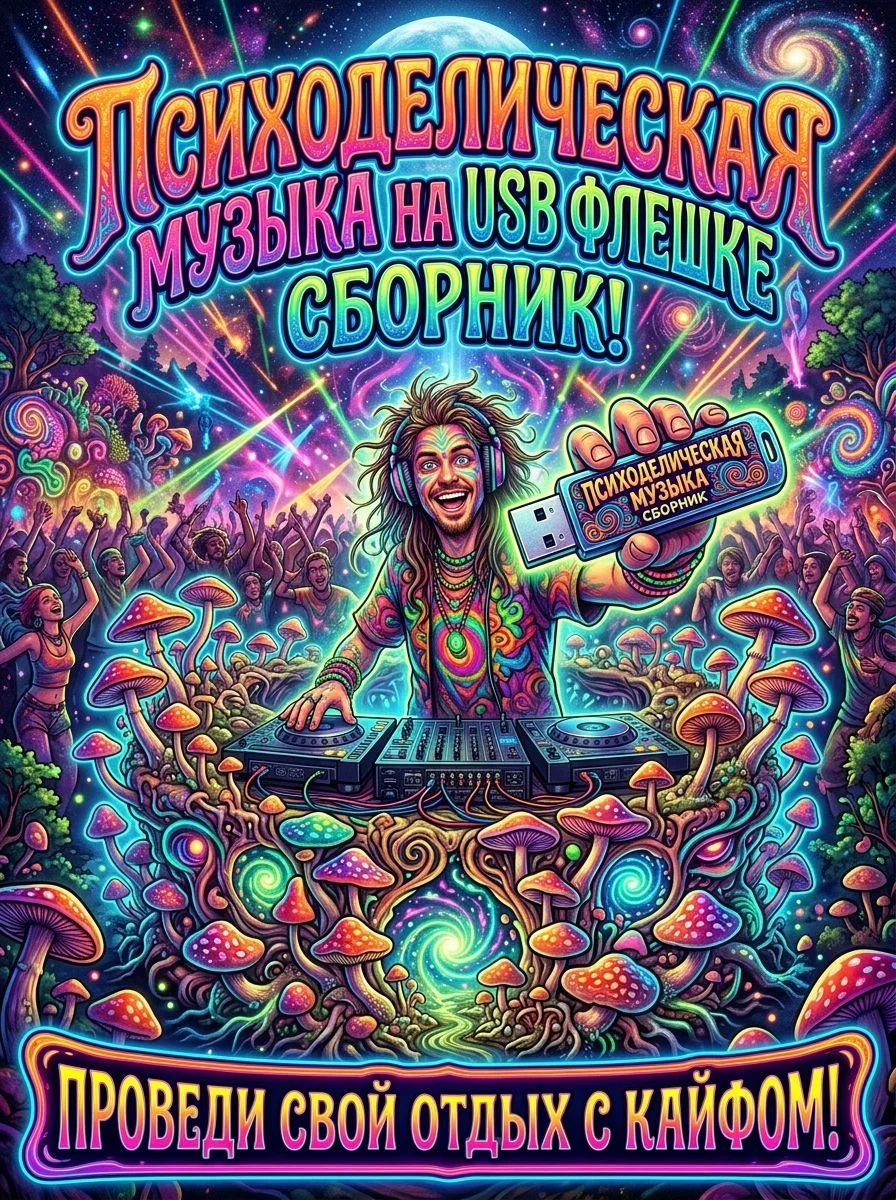 Психоделическая музыка на USB флешке сборник