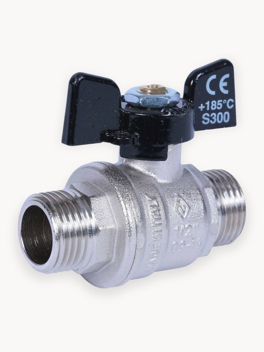 Кран шаровый НН 1/2' BUGATTI бабочка (3270022)