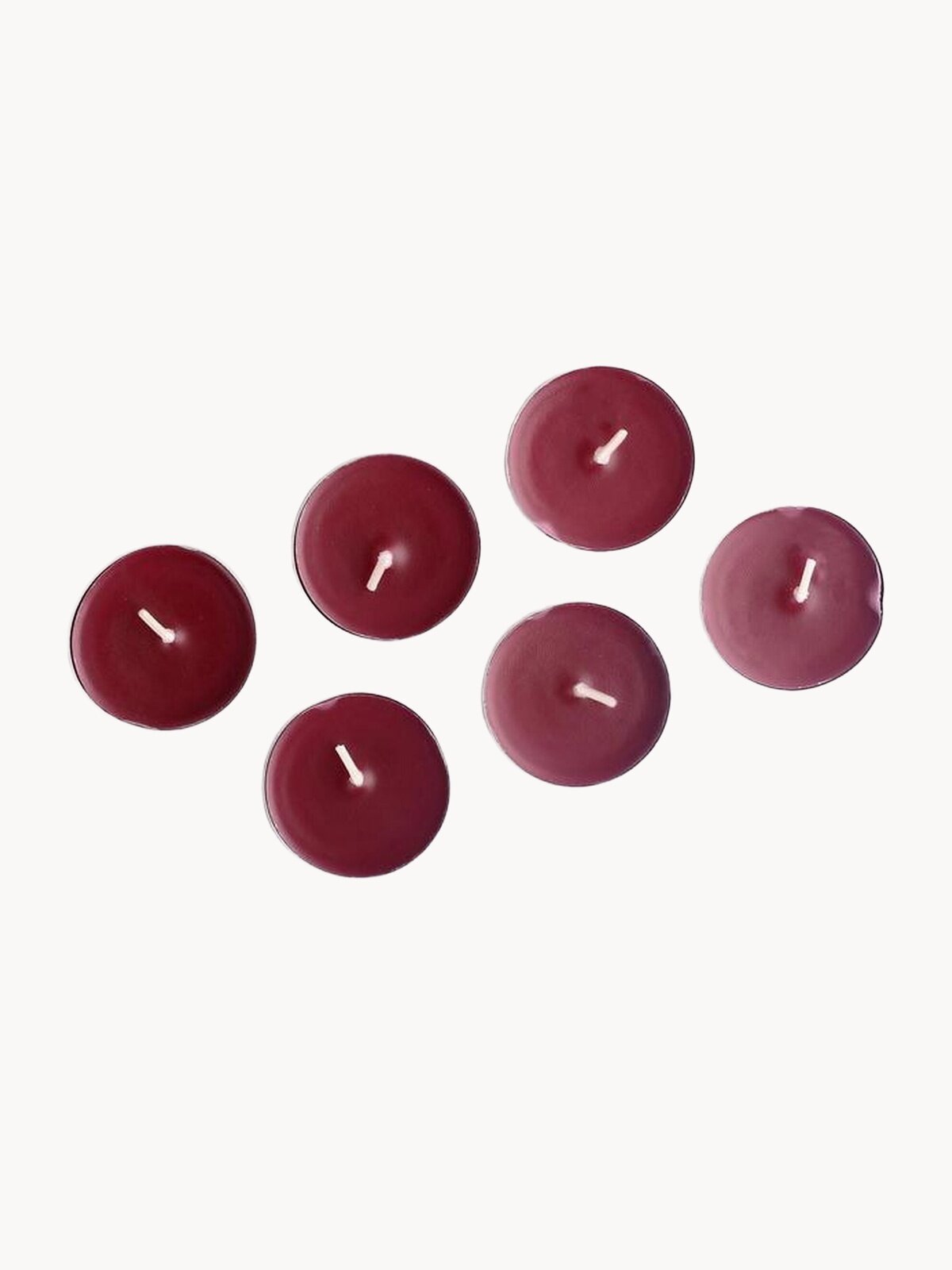 Набор чайных свечей ароматических "Вишня", 3,8х1,6 см, 3,5 ч, 12 г, 6 штук