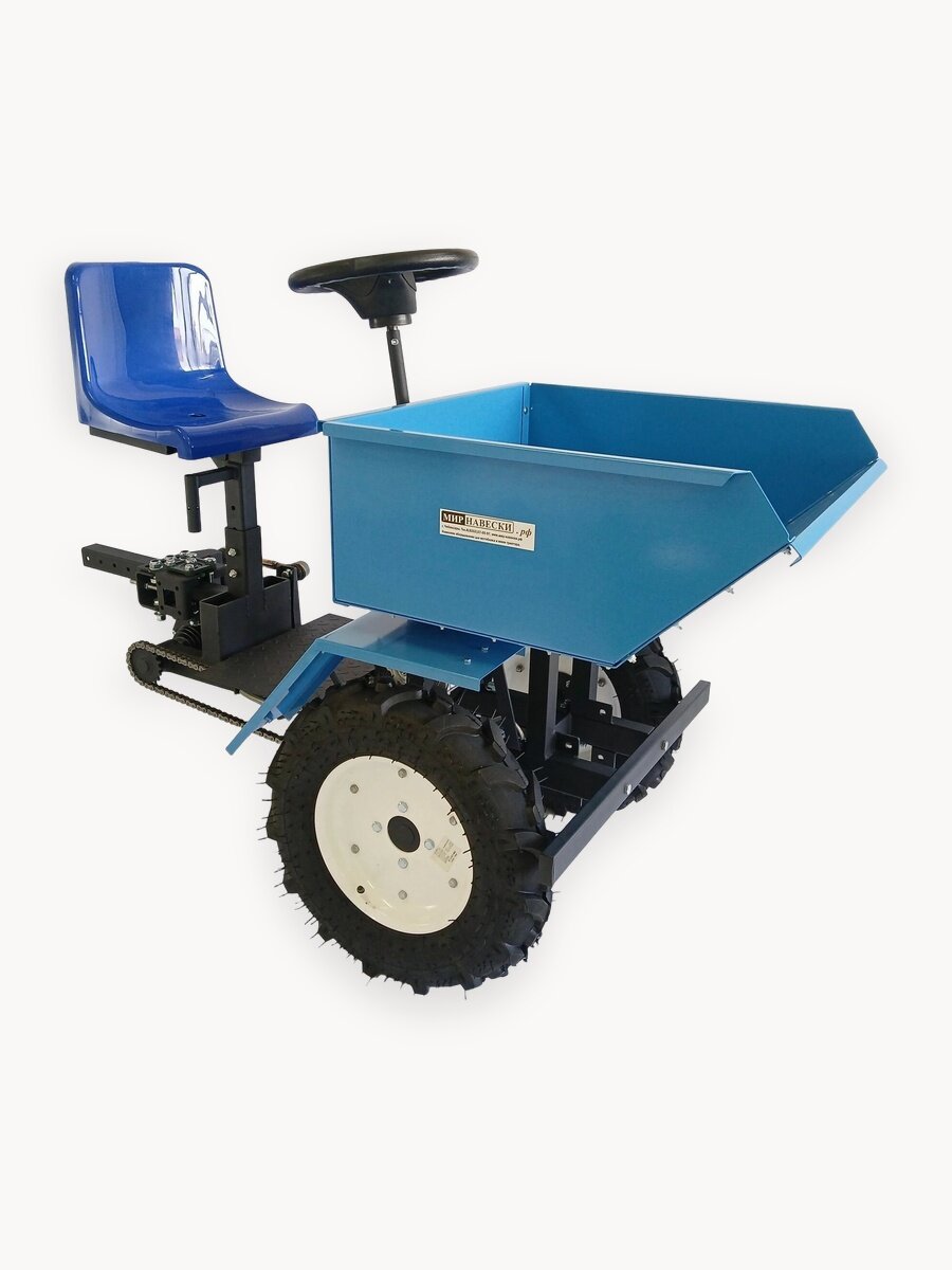 Адаптер передний АПМ-400 (4WD) с рулем для МБ Нева и Ока колеса 5.00-12 синий