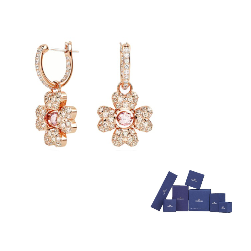 Серьги пусеты, кристаллы Swarovski