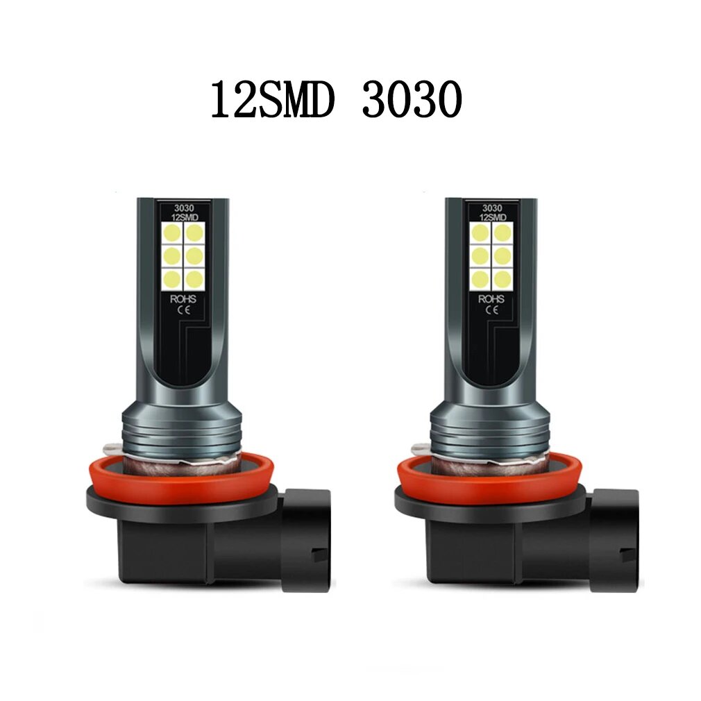 2 шт. H8 H11 Светодиодный ные лампы H16 JP 9005 HB3 9006 HB4 светодиодные лампы супер яркие Автомобильные противотуманные фары дневного света 12 в 6000K белый