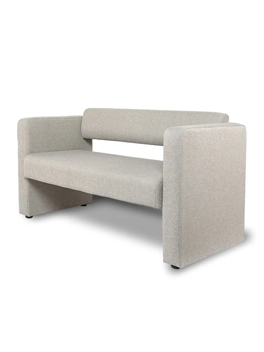 Диван прямой плаза 134х61х71 см, нераскладной, бежевая рогожка