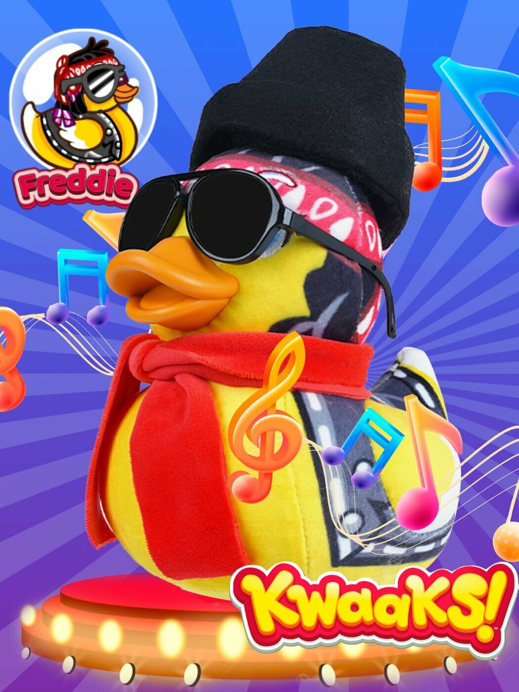 Мягкая игрушка Утка KWAAKS, Квакс, уточка Фредди