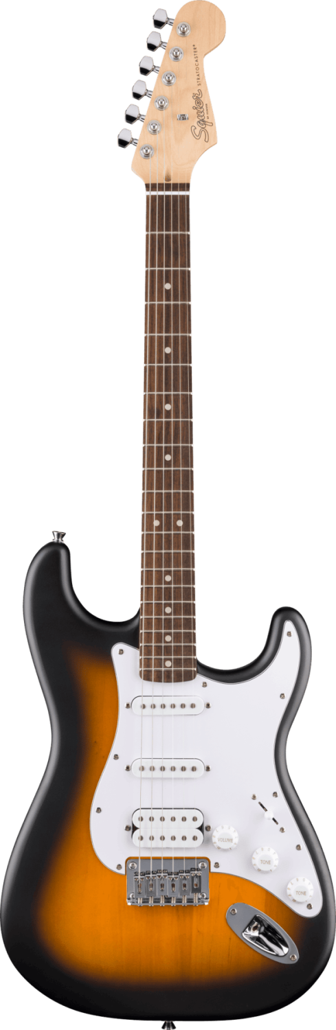 SQUIER DEBUT Stratocaster HT HSS LRL 2TS электрогитара, цвет 2 Tone Sunburst