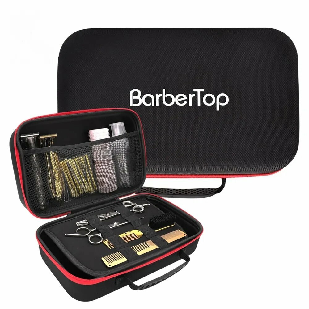 Чемодан для парикмахерских инструментов BarberTop, 30х19х12 см, черный