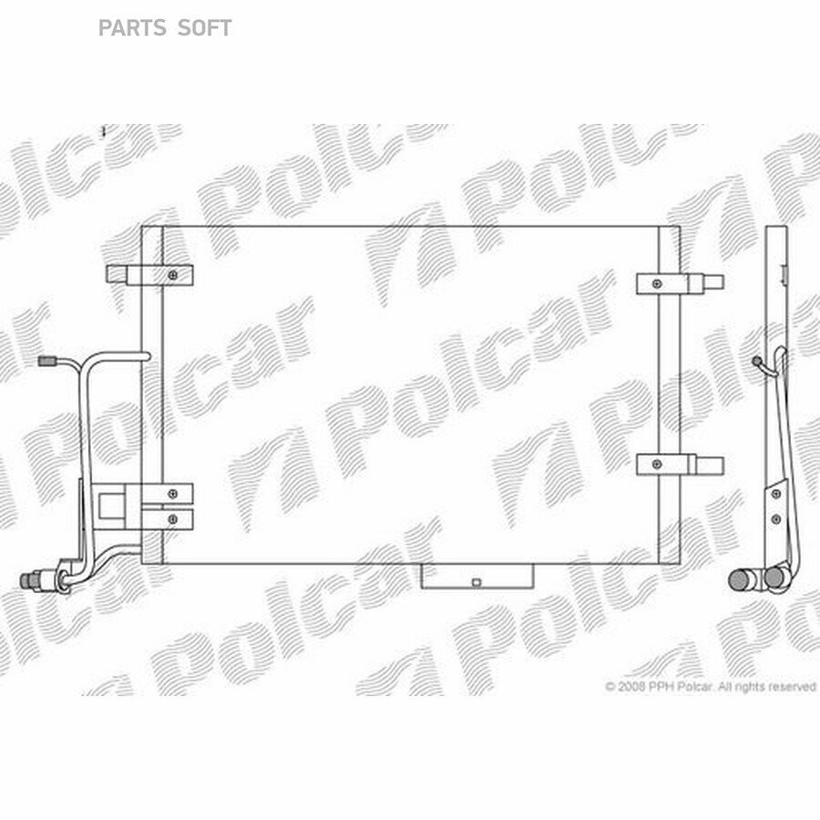Радиатор кондиционера Audi A6(C5) - 2,5TDi V6 * от официального дистрибьютора, POLCAR, артикул 1326K8C4S