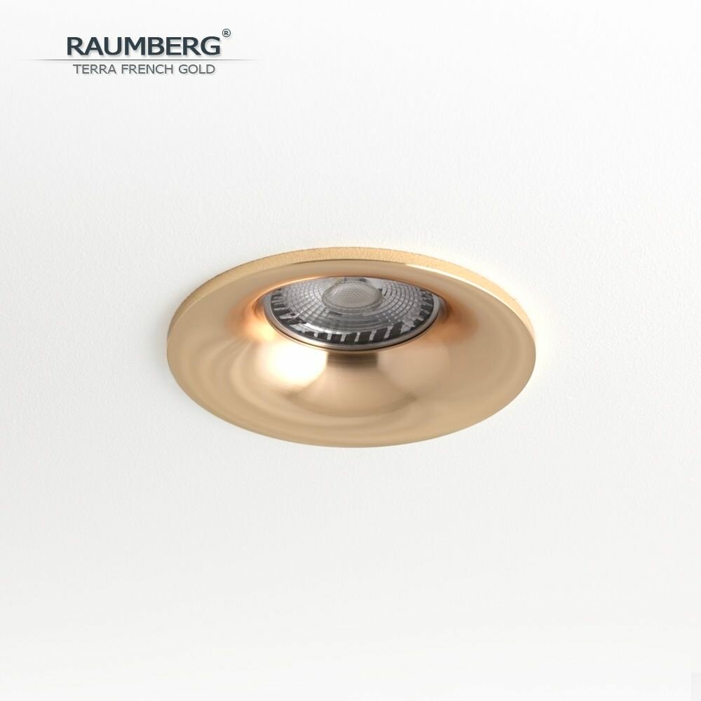 Встраиваемый неповоротный светильник RAUMBERG TERRA French Gold, цвет- золото, под светодиодную лампу GU10